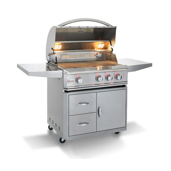 Blaze 34" 3 Burner Professional LUX Gas Grill, Big Features, BLZ-3PRO ...